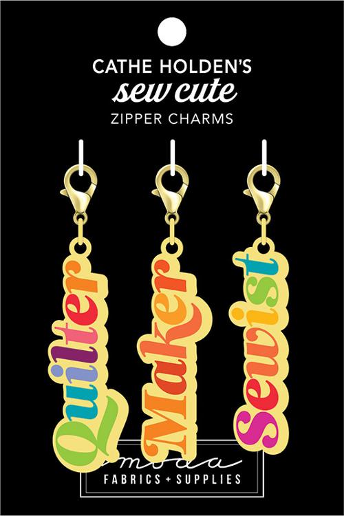 Zipper Pull, Words – Coneflower Quilt Co