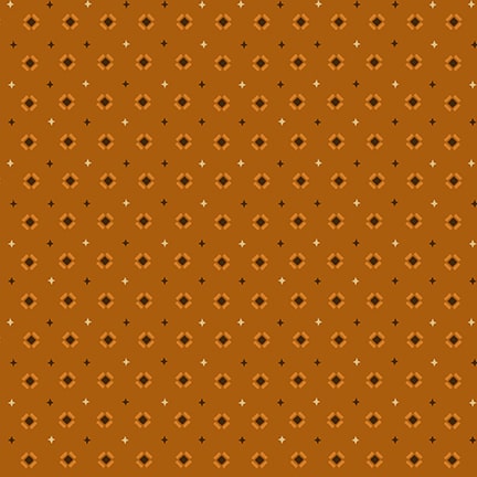 Quiet Grace, Tilted Boxes, Orange – Coneflower Quilt Co
