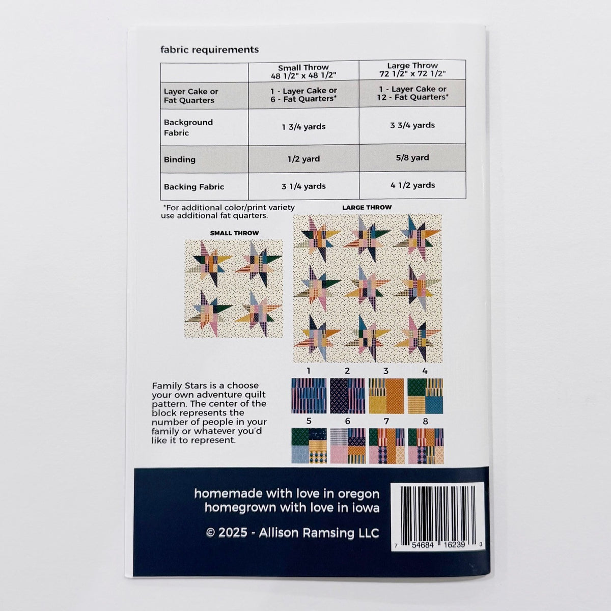 Family Stars Pattern – Coneflower Quilt Co