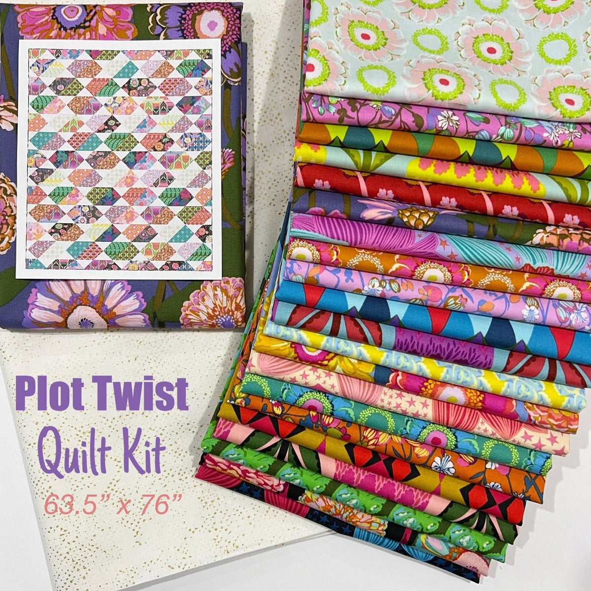 Plot Twist Quilt Kit featuring Jumpstart – Coneflower Quilt Co