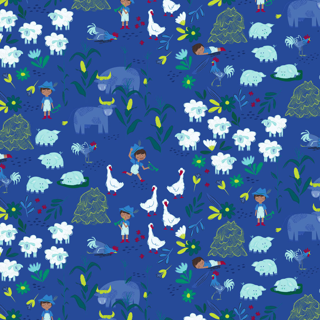 Little Boy Blue, Little Boy Blue, Royal Blue – Coneflower Quilt Co
