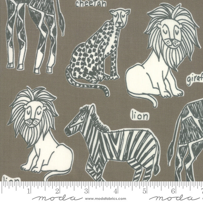 Safari Life, Safari Kingdom, Ash – Coneflower Quilt Co