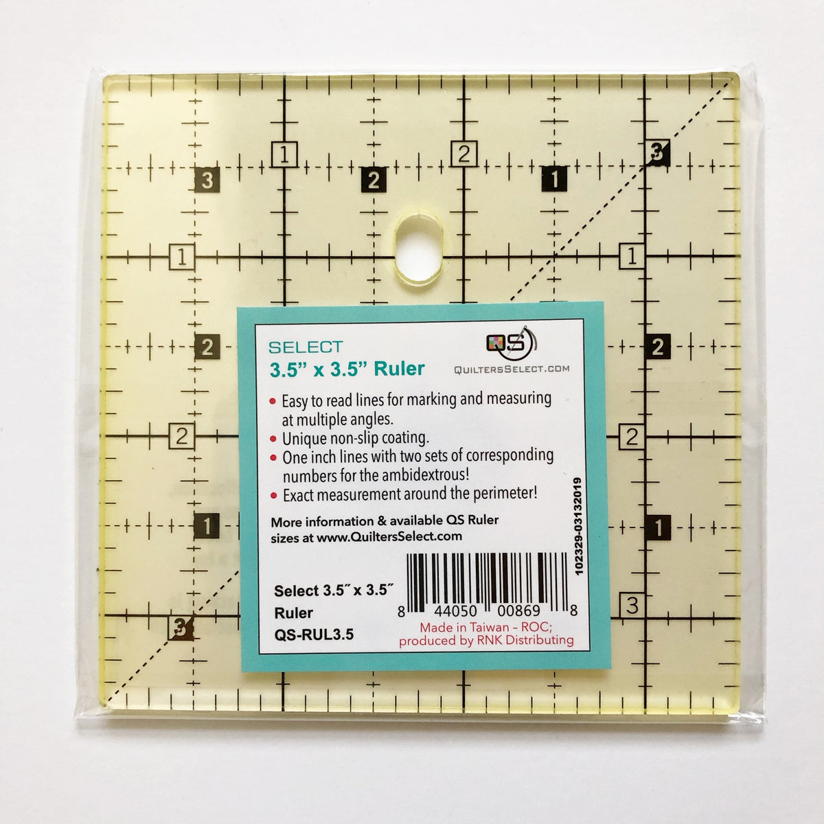Quilter's Select 3.5 X 3.5 Inch Ruler – Coneflower Quilt Co